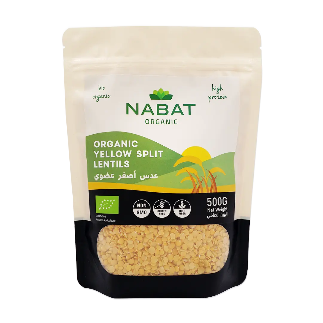 Organic Yellow Split Lentils - Nabat Organic