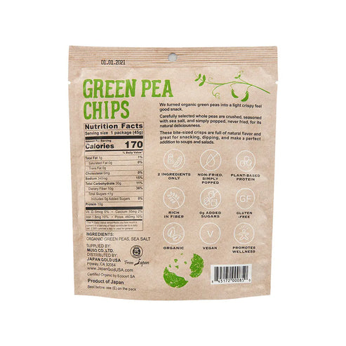 Organic Green Peas Chips - Nabat Organic
