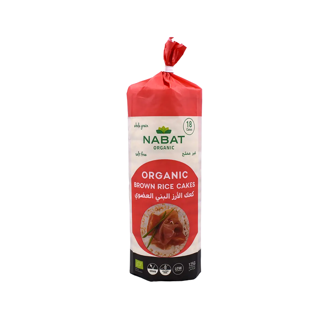 Organic Brown Rice Cakes Salt Free - Nabat Organic
